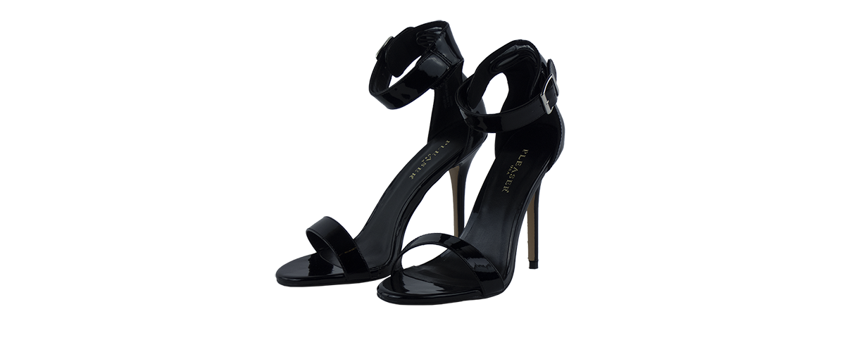 5 inch heels Pleaser Black Sandals - High Heels Pictures
